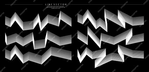 Premium Vector Abstract Sharp Line Blend Wave Design Template Set