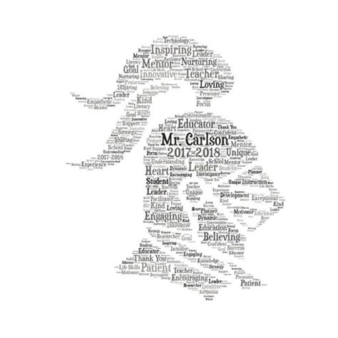 Digital Knight Word Cloud Art Wordle Makes A Great Teacher Etsy New