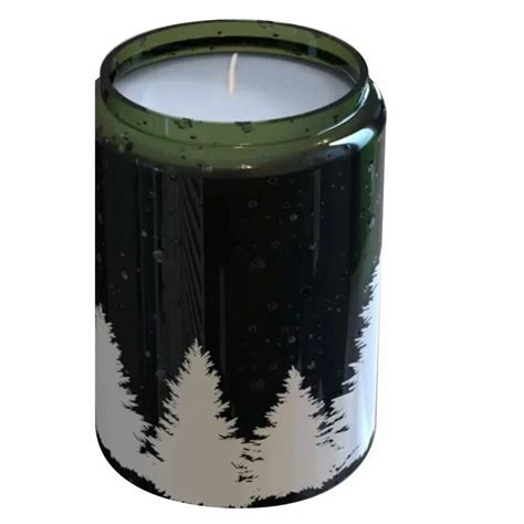 White And Green Cylindrical Wax Jar Candle 60g Size Dimension 4inch
