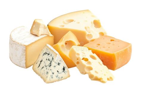 Assorted Cheese Varieties Displayed Including Aged Semi Soft And