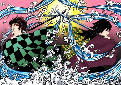 Anime Demon Slayer Kimetsu No Yaiba Giyuu Tomioka Tanjirou Kamado 5k