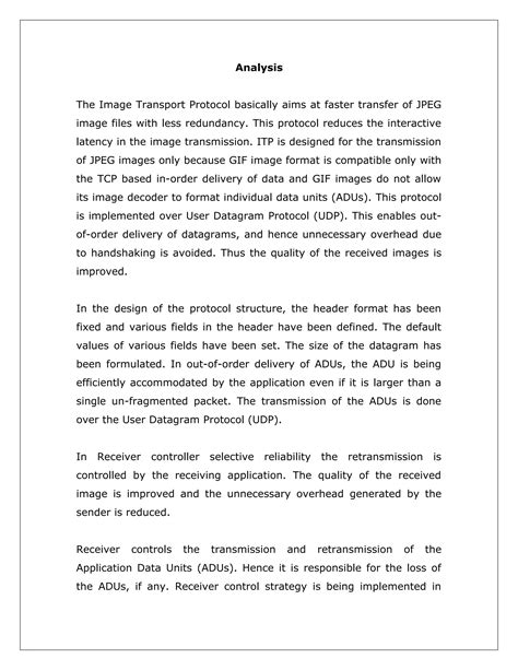 Image Transport Protocol Itpsynopsis Doc