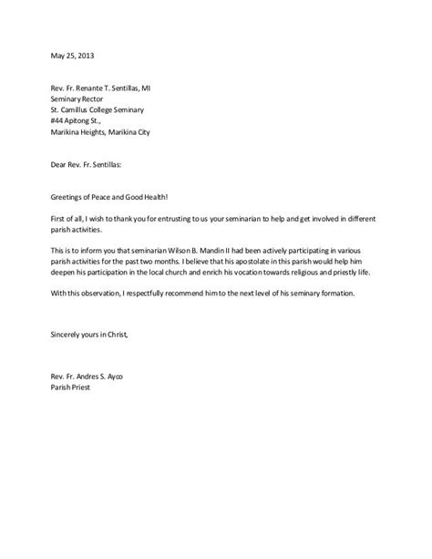 Pastor Recommendation Letter Sample Pdf Template
