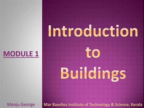 Introduction To Buildings PPT
