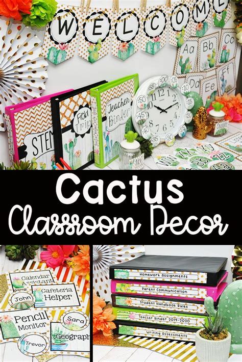Cactus Classroom Decor Bundle Plant Classroom Theme Class Decor Bundle