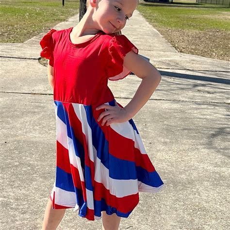 Red White Blue Dress Etsy