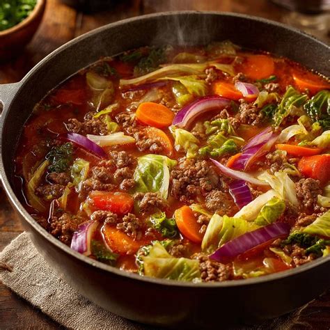 Easy Beef Cabbage Stew With Tender Crisp Cabbage
