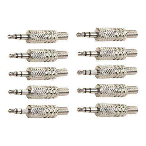 Kit 10 Plug Conector P2 Estereo Stereo Metal Blindado Mola Shopee Brasil