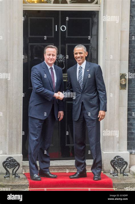 President Barack Obama Meeting Prime Minister David Cameron In Downing