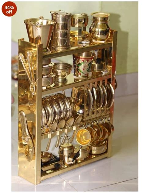 Tirtha Enterprises Brass Miniature Kitchen Set Kitchen Set For Girls