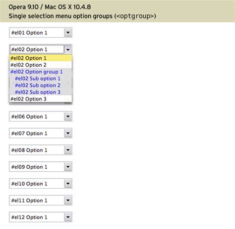Styling Single Selection Menu Control Option Groups Optgroup Elements With Css 456 Berea Street
