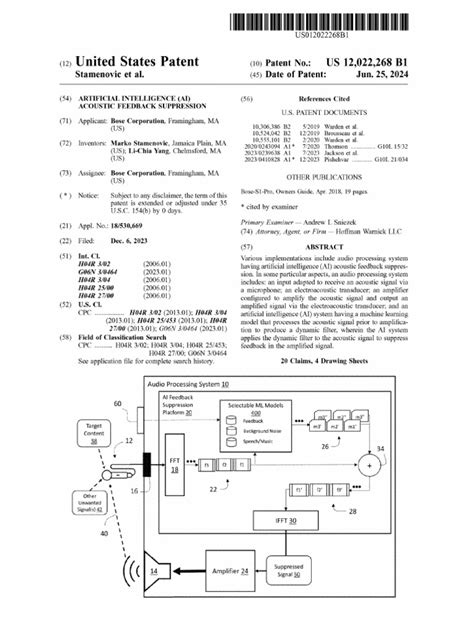 Artificial Intelligence Ai Acoustic Feedback Suppression Pdf