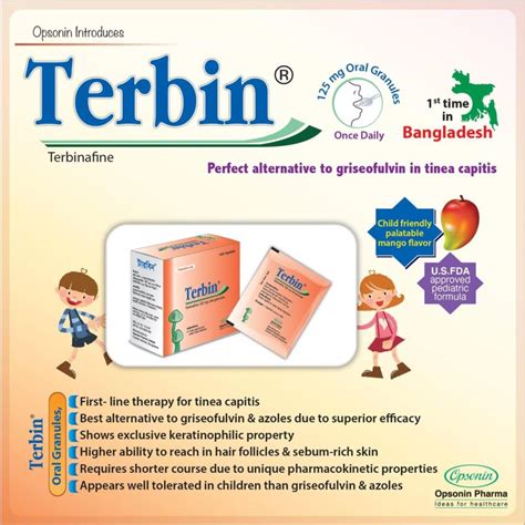 Opsonin Introduced Terbinafine 125 Mg Terbin Oral Granules For First