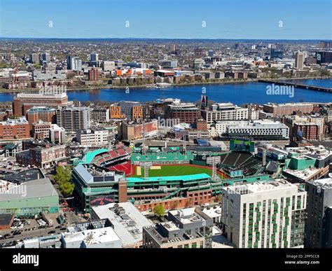 Fenway Park Aerial View In Fenway Near Kenmore Square In Boston