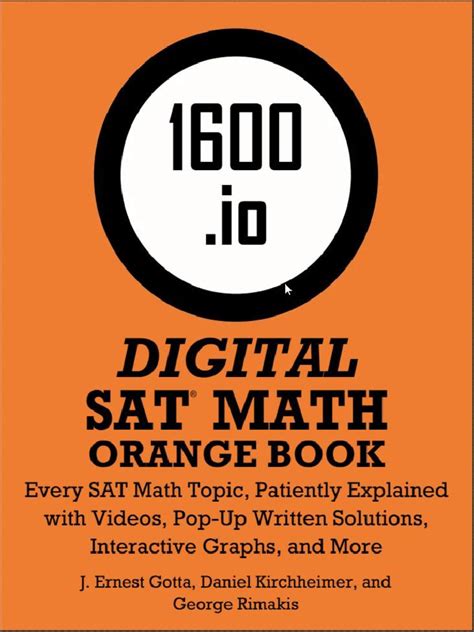 Sat Math Orange Book Volume I And Ii 809 Pages Every Sat Math