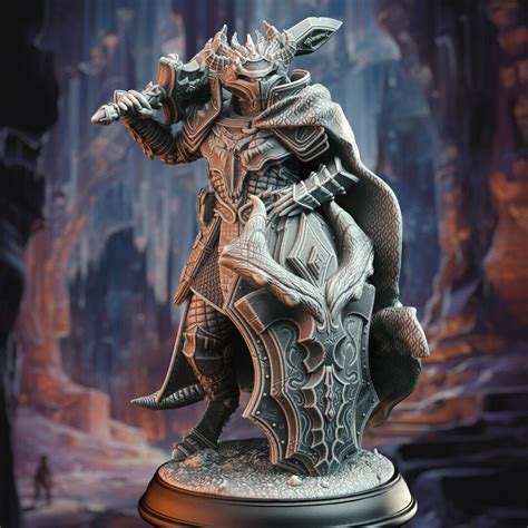 Dnd Silver Dragonborn Paladin