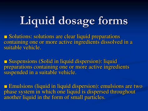 Ppt Liquid Dosage Forms Powerpoint Presentation Free Download Id