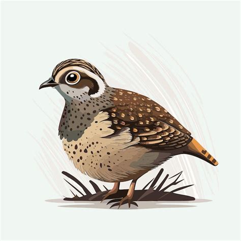 Premium Vector Vector Cute Quail Cartoon Style