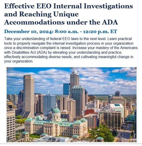 The Eeoc Indianapolis District Office Invites You To Elevate Your