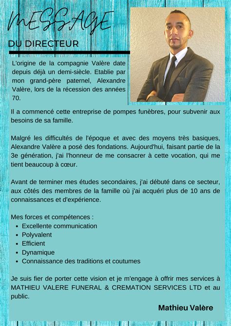 Une Mathieu Valere Funeral And Cremation Services Ltd