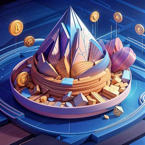 Premium Ai Image 3d Etherium Nft Cryptocurrency Graphic Chart