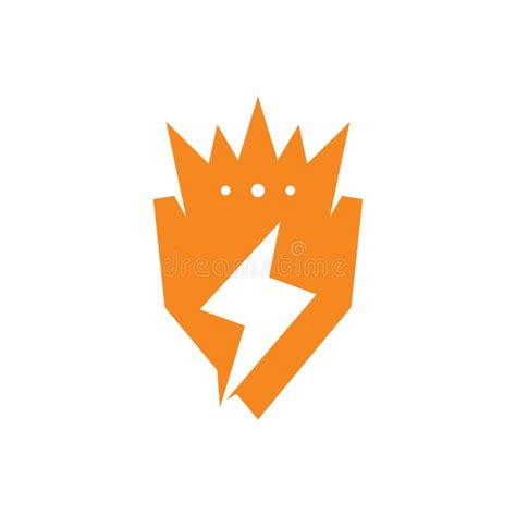 Crown With Shield Logo Vector Icon Template Stock Vector Illustration