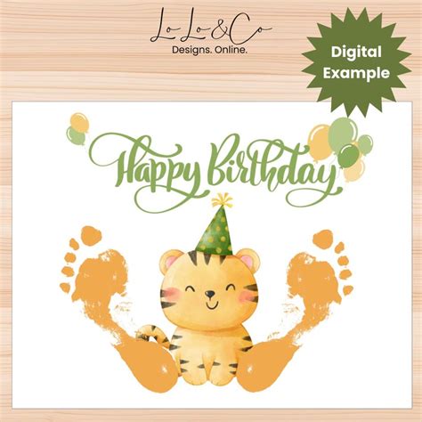 Birthday Footprint Craft Birthday Footprint Card Birthday Footprint