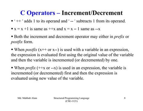 Lecture03c Expressions And Operators Ppt