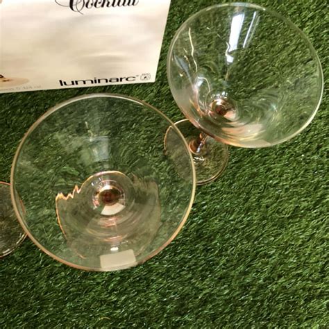 Luminarc Rose Cocktail Martini Stem Glasses X 4 Boxeds