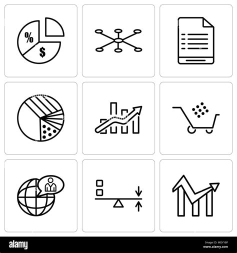 Set Of 9 Simple Editable Icons Such As Chart Sun Flare Global User Cart Graphic Bars Chart