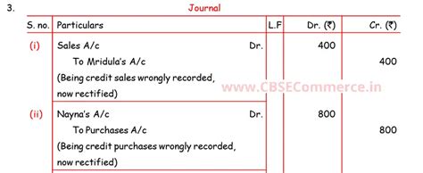 Dk Goel Solutions Q 3 Chapter 18 Rectification Of Errors Class 11 Cbse