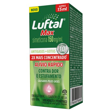 Luftal Max Simeticona 150mg Ml Gotas 15ml Alívio Rápido Gases Farmalife