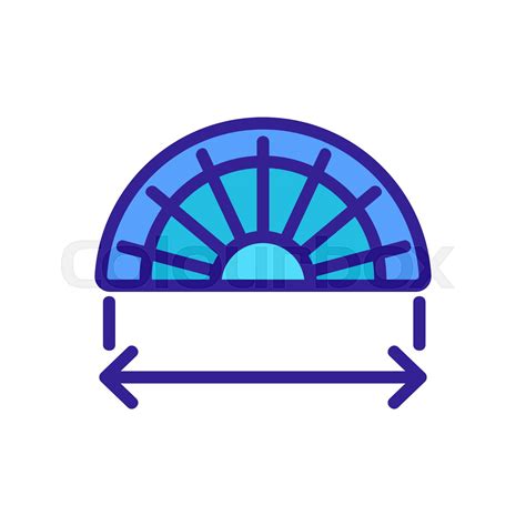 Protractor Measurement Icon Vector Protractor Measurement S Colourbox