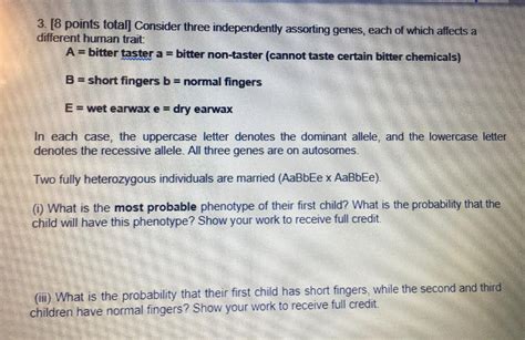 Solved 3 8 Points Total Consider Three Independently