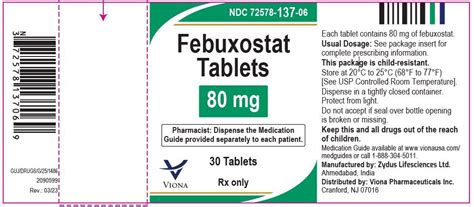 Febuxostat Tablets Package Insert