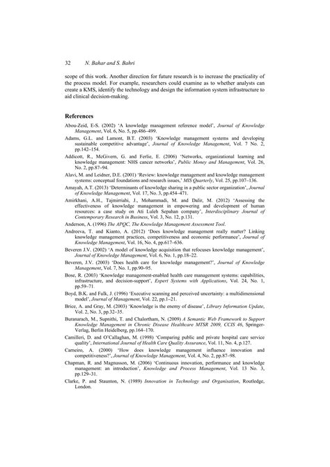 Knowledge Management Process Model For Healthcare Organization Pdf