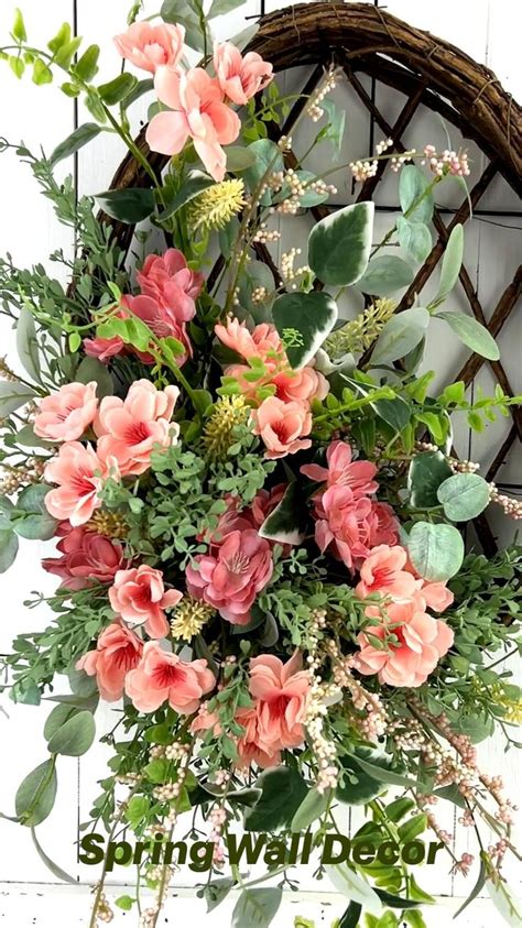Spring Wall Decor Easter Flower Arrangements Spring Wreath Spring Wall Decor