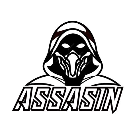 Premium Vector Assassin Mascot Logo Line Art