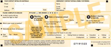 When Should I Fill Incoming Passenger Card Australia My Sydney Detour