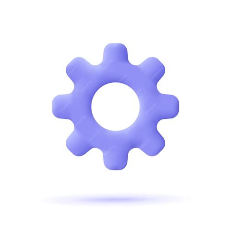 Premium Vector Cogwheel Gear Setting Symbol Repair Optimizing Workflow Concept 3d Vector Icon