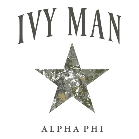 Alpha Phi Military Or Camo Pattern On Star With Arched Serif Text In Green Pr Tank Alpha Phi