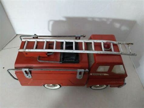 Vintage 1960s Structo Turbine Fire Truck 13 Long Pressed Steel