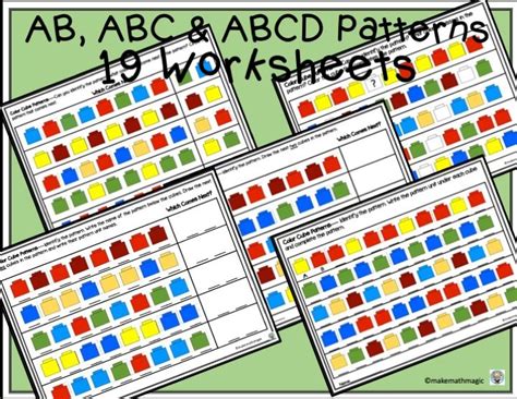 Ab Abc And Abcd Cube Patterns Math Patterns Abc Patterns Abc