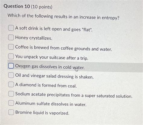 Solved Question 10 (10 points) Which of the following | Chegg.com