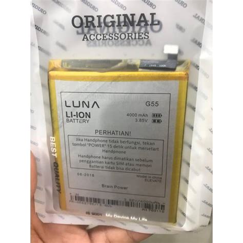 MM Baterai Batre Battery Luna G55 Original Baterai Handphone Tanam Socket Flexible Luna G55