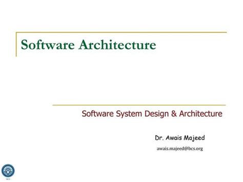 Model Based Software Architectures Pptx Computer Software And