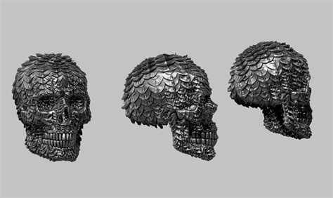 Skull Textured Head A01 3d Print Model Cgtrader