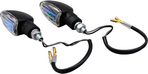 Bike It Short Stem Mini Spear Indicators With Black Body And Iridium L Sns Motogear