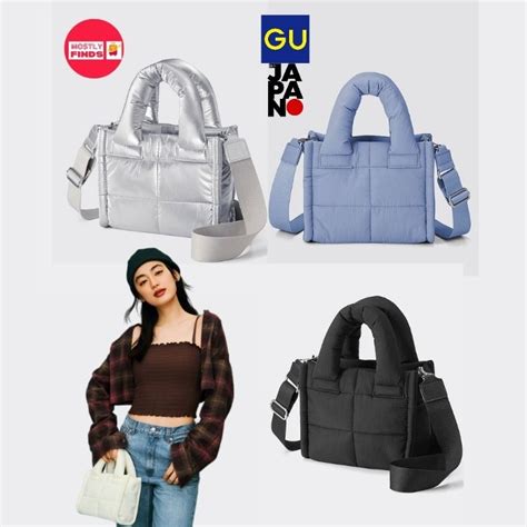 Gu Mini Puff Shoulder Bag Lightweight And Soft Padding With Removable