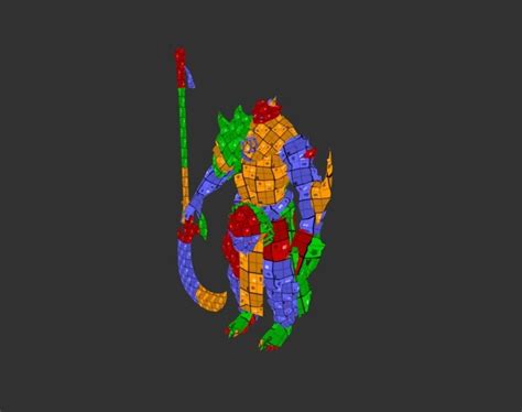 3d Model Demon Mutant Wizard Vr Ar Low Poly Cgtrader